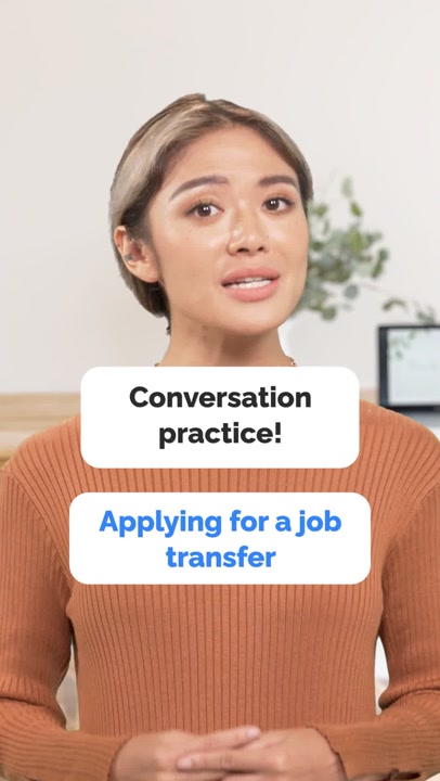 English Conversation: Job Transfer