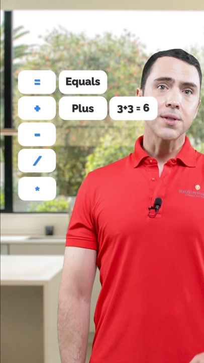 5 Basic Math Symbols: Equals, Plus, Minus, Divide, Multiply