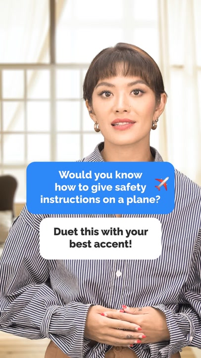 Learn to Give Safety Instructions on a Plane in English
