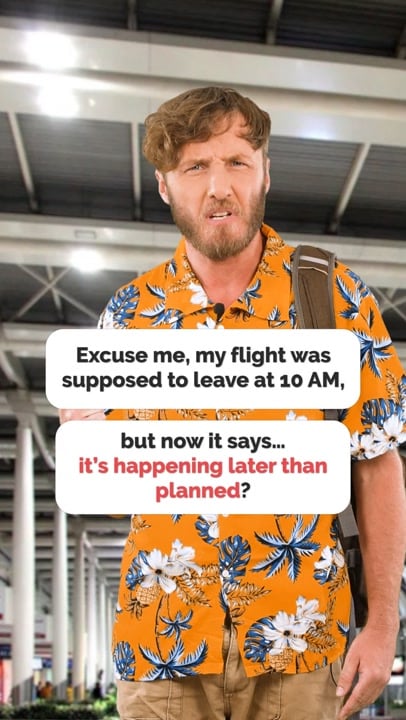 Flight Delay Airport Conversation in English