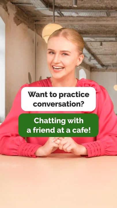 Practice English Conversation: Chatting with a Friend at a Cafe